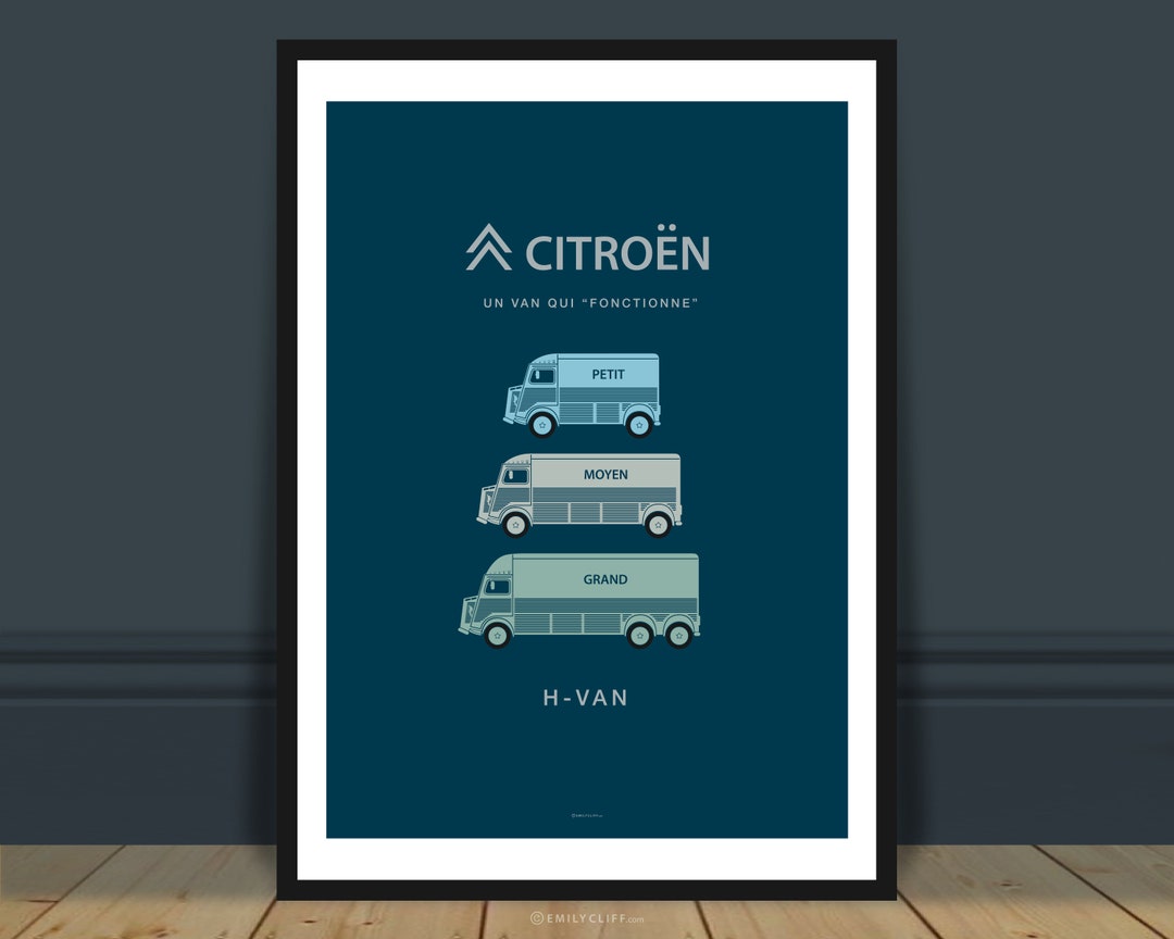The Iconic Vintage Citroën H Van Poster Print H Van Print - Etsy
