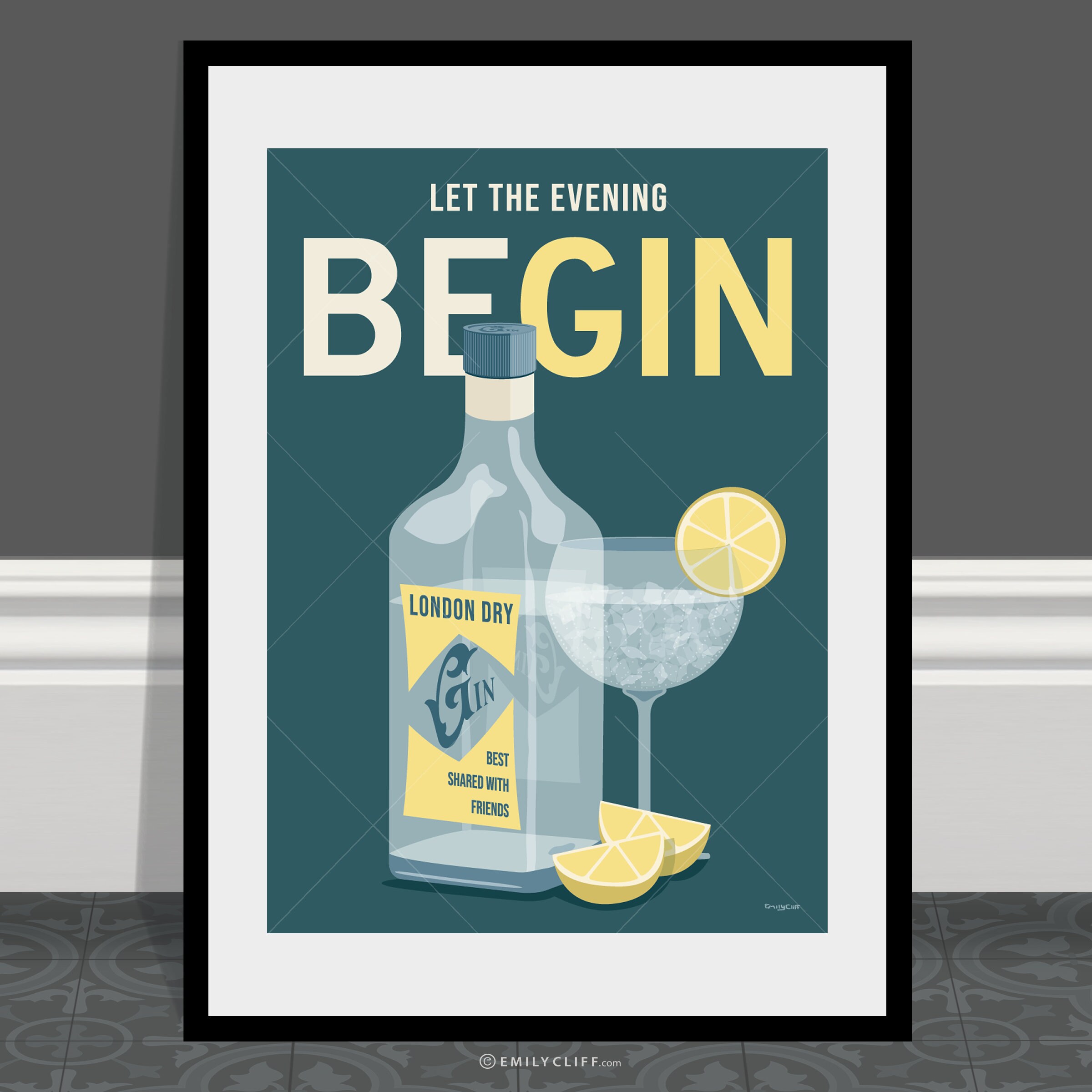 Gin Poster, Gin Print, Gin & Tonic Posters, Gin Wall Art, Vintage Gin ...
