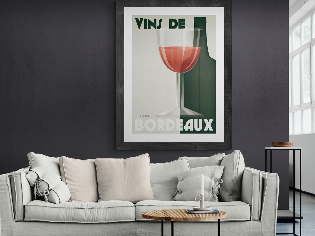 Bordeaux Wine Region Poster: Vintage French Wall Art Print - Etsy