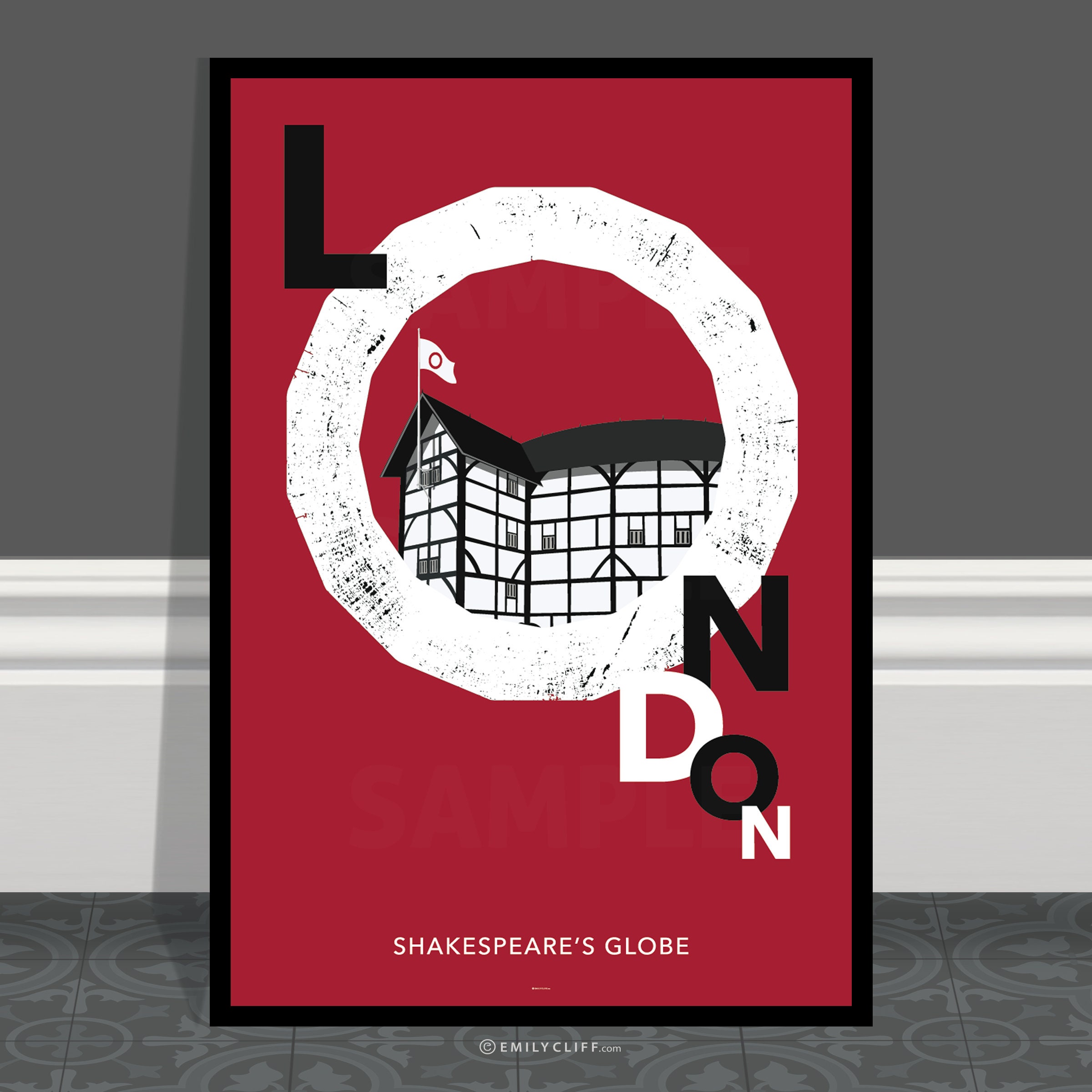 Shakespeare's Globe Theatre Poster the Globe Theatre - Etsy