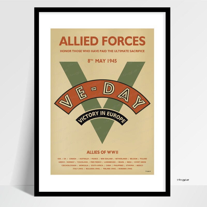 Ve Day Posters - Etsy UK
