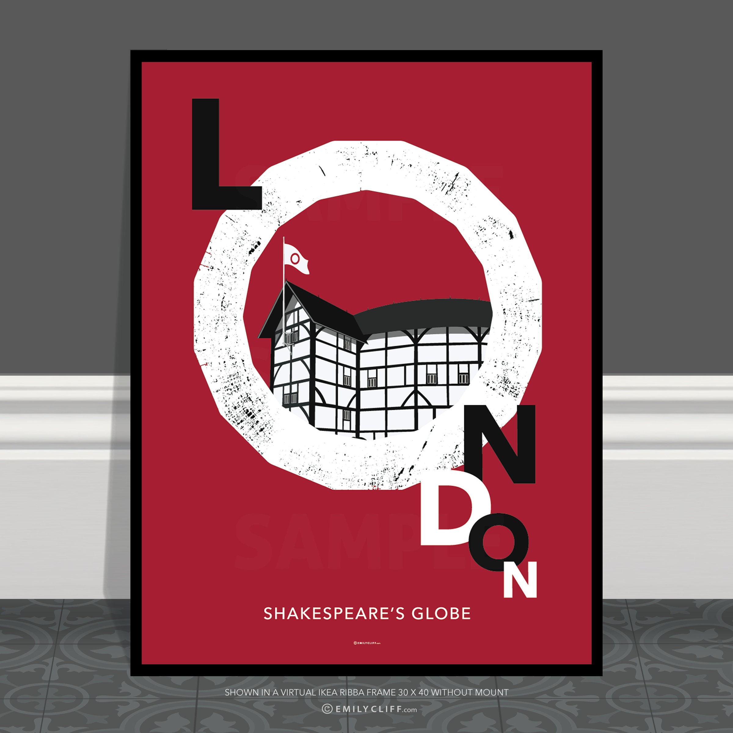 Shakespeare's Globe Theatre Poster the Globe Theatre - Etsy