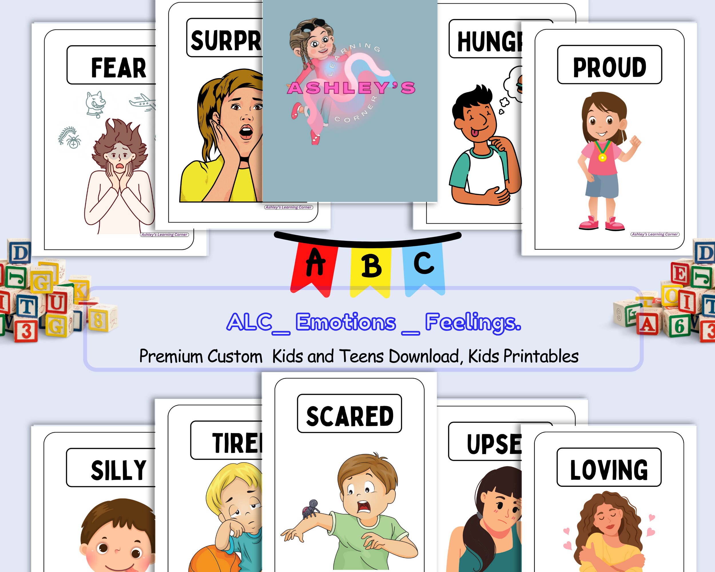 ALC_ Emotion_ Feelings Digital Download Print, Printable Kids Worksheet ...