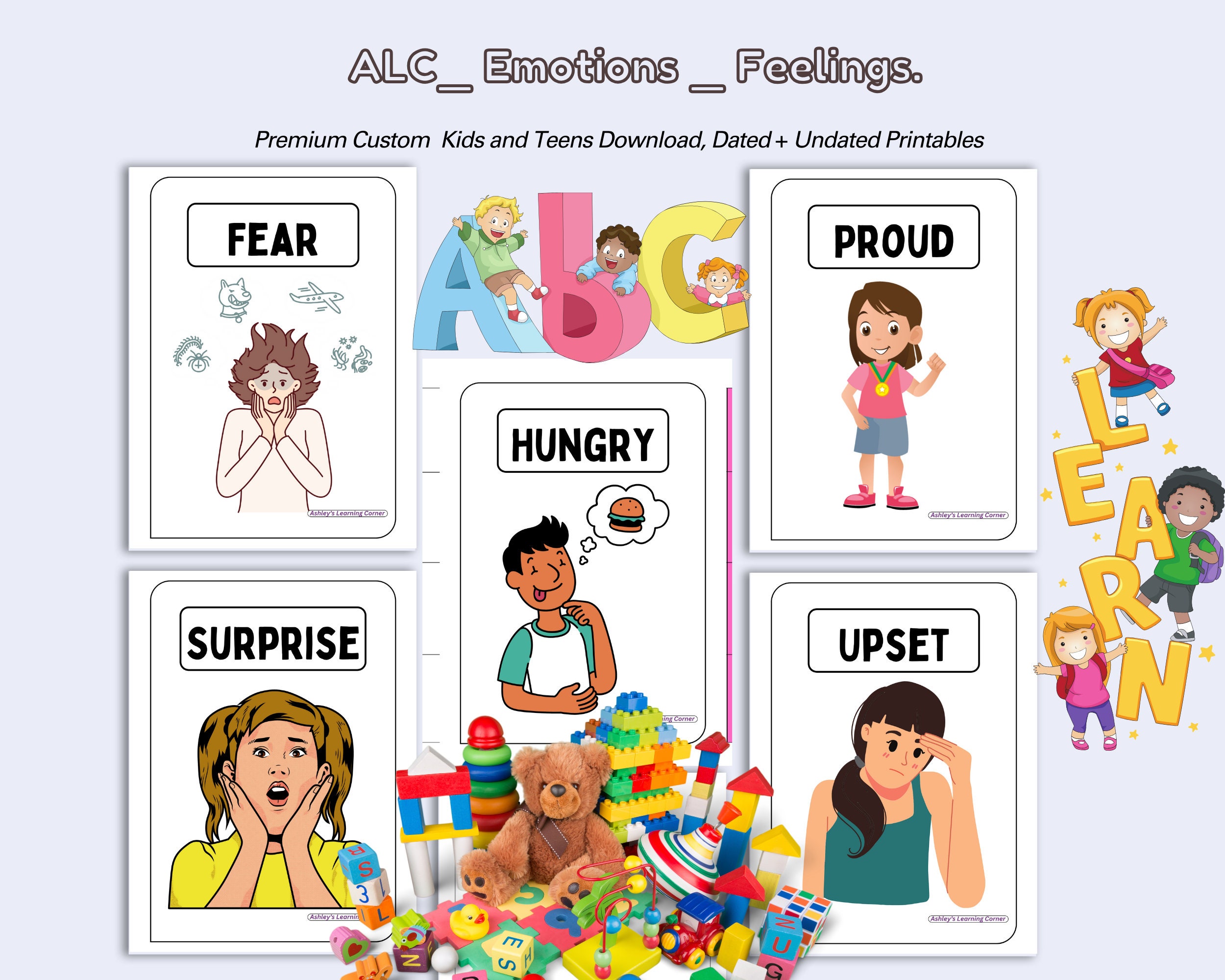 ALC_ Emotion_ Feelings Digital Download Print, Printable Kids Worksheet ...