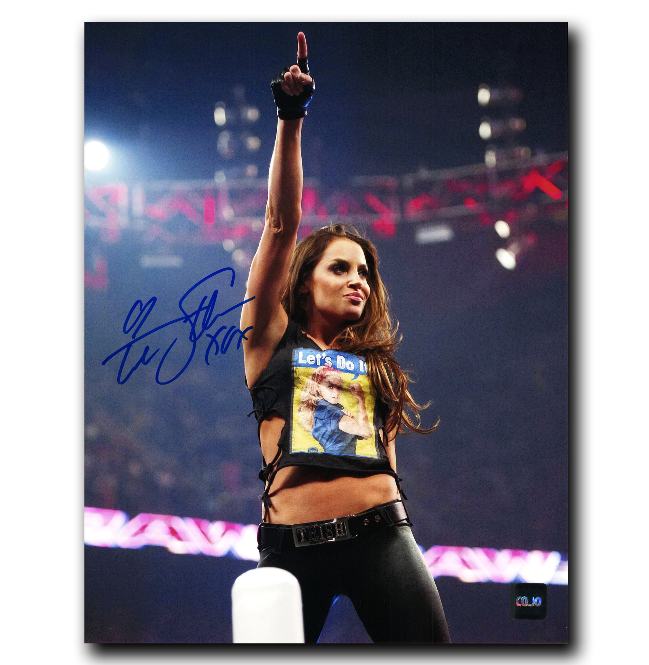 Trish Stratus WWE Autographed Action 8x10 Photo - Etsy