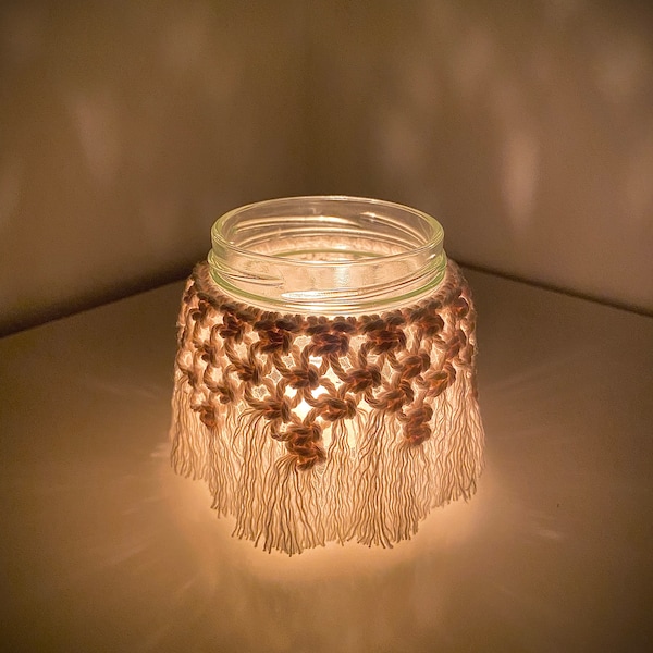 Macrame Candle Holder - Etsy Australia