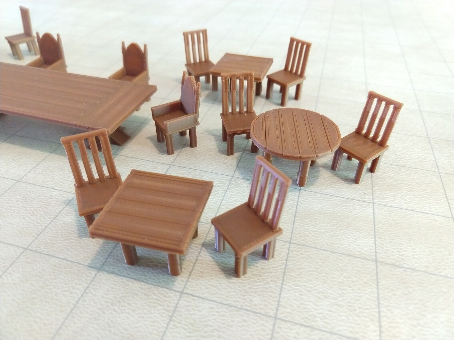 Tables and Chairs Set Dungeons and Dragons Scenery - Etsy