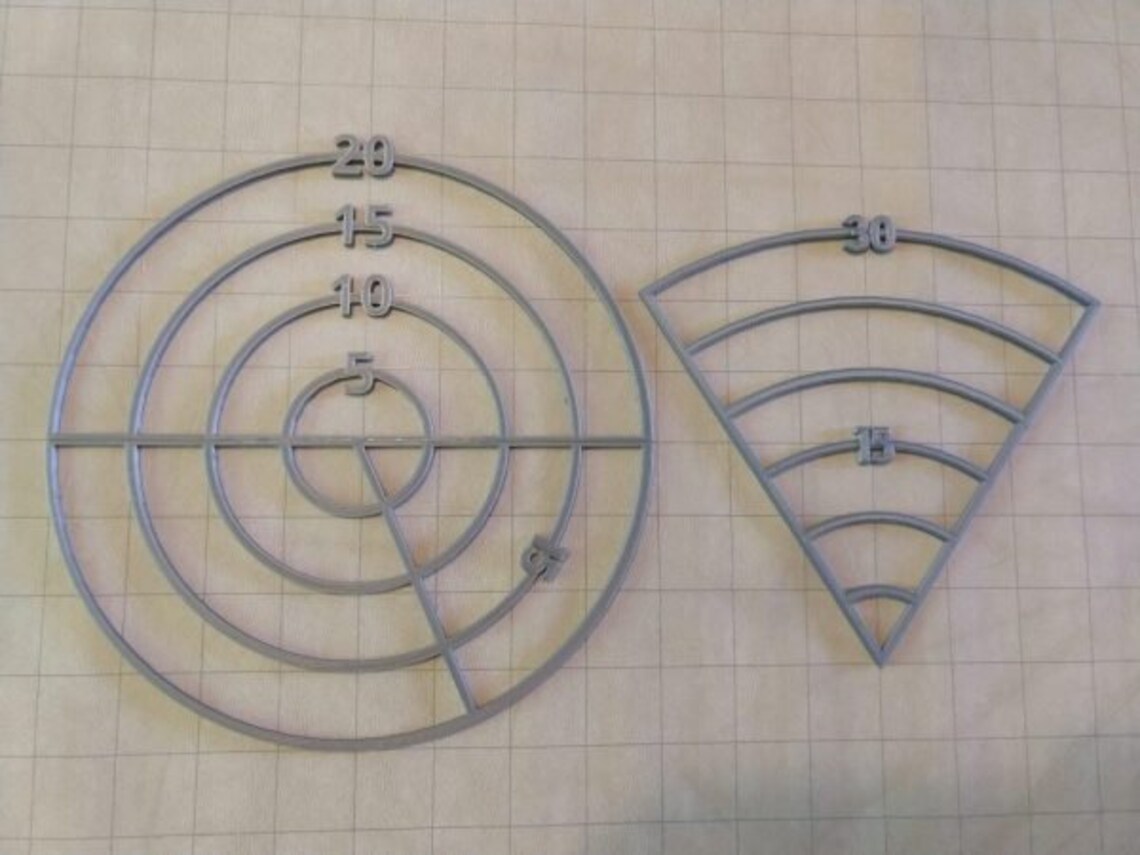 Dungeons and Dragons Area of Effect Spell Template – Cone and Circle, 3 ...