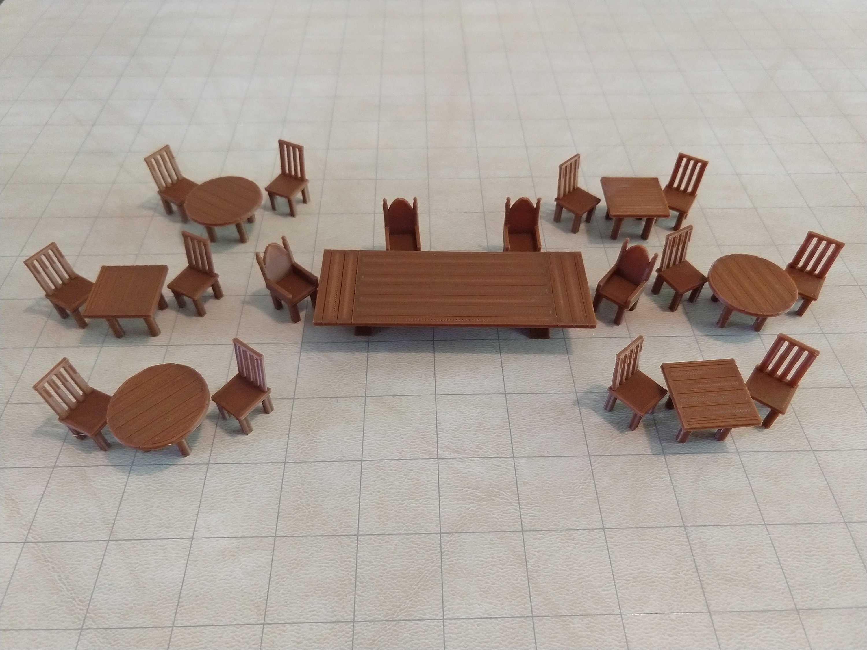 Tables and Chairs Set Dungeons and Dragons Scenery - Etsy