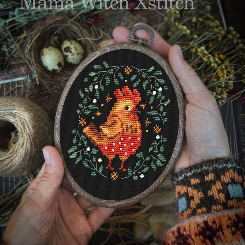 Chicken Cross Stitch - Etsy