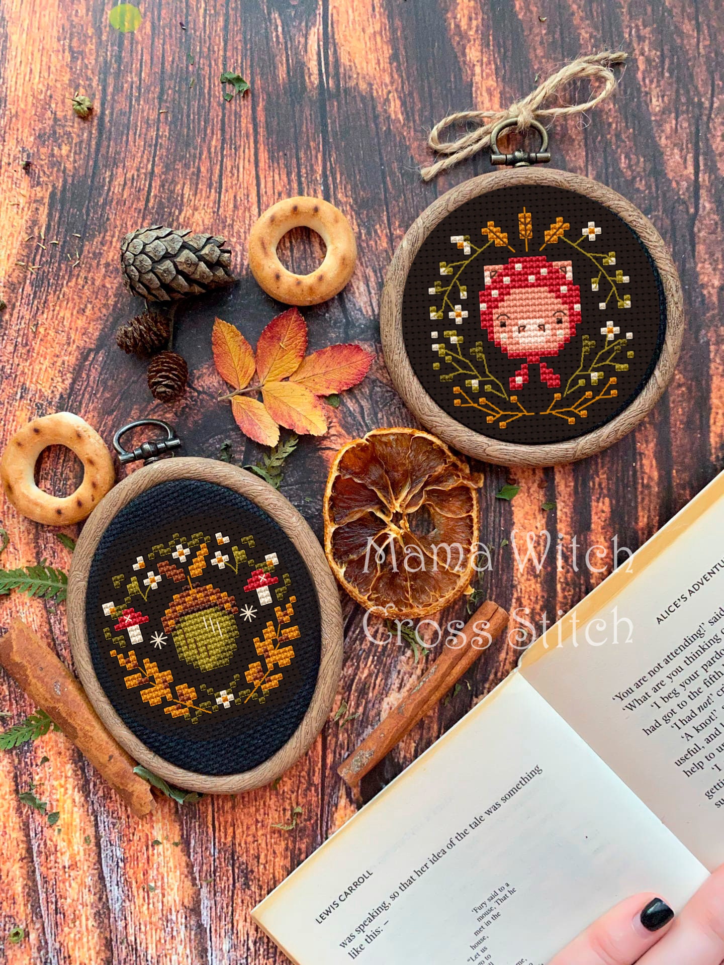 Acorn Cross Stitch Pattern Forest Wood Mini Cross Stitch | Etsy