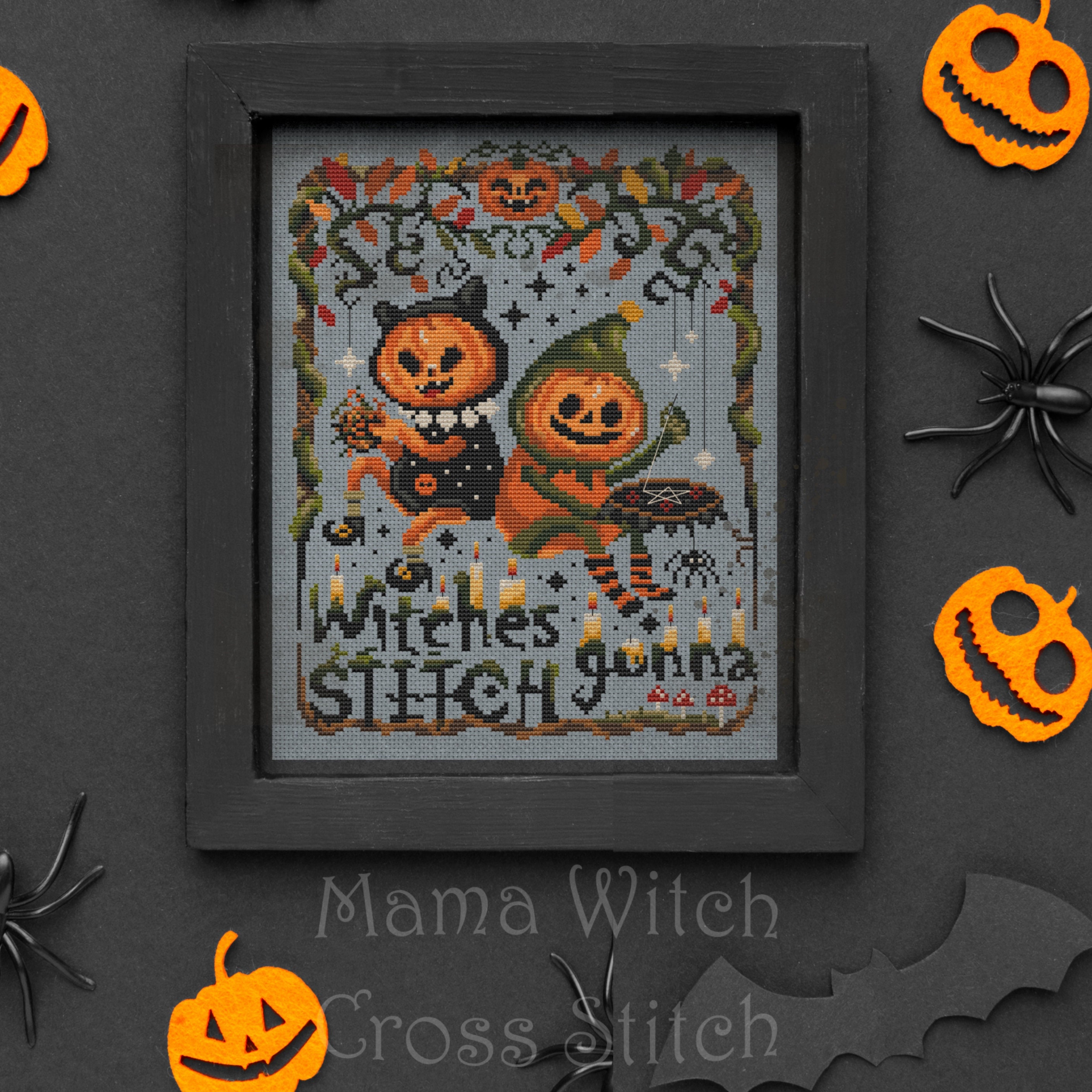 Stitching Sisters Cross Stitch Pattern Halloween Color Chart - Etsy