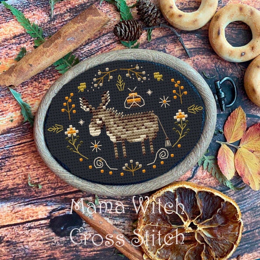 Donkey Garden Cross Stitch Pattern: Farmhouse Cottagecore (PDF Pattern ...