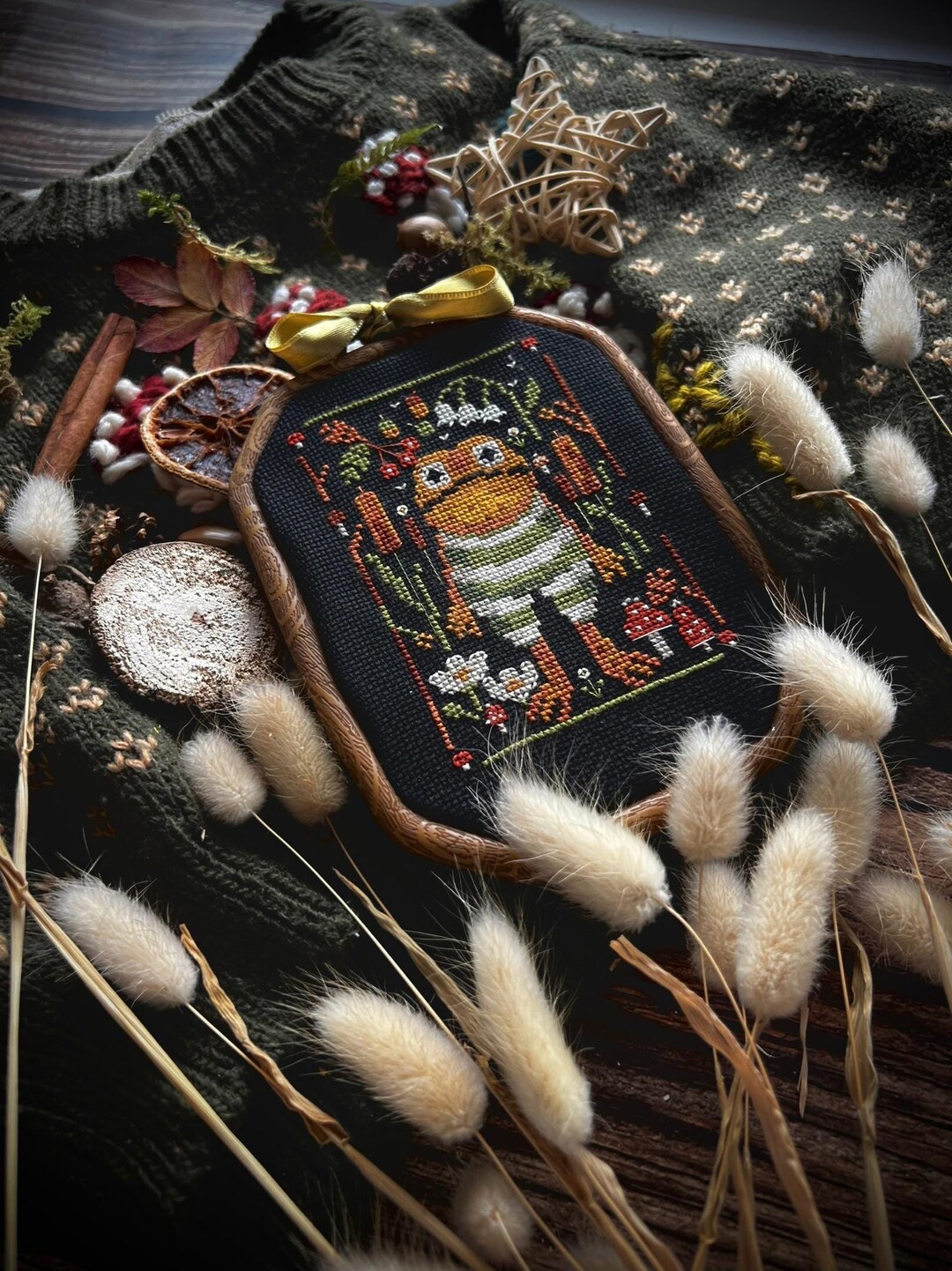 Toad Cross Stitch Pattern, Frog Cross Stitch, Spring Cross Stitch ...