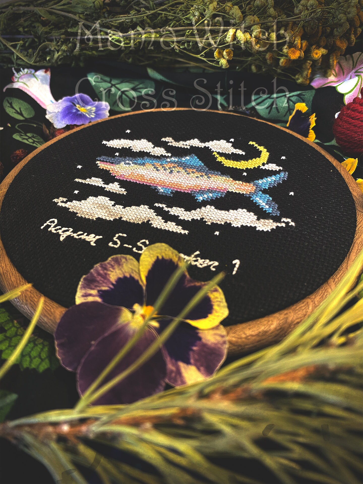 Fish Cross Stitch Salmon Cross Stitch Pattern Zodiac Cross - Etsy