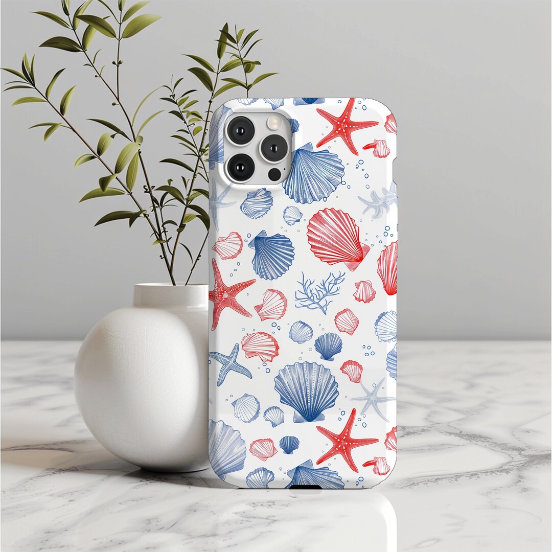 Americana Seashell iPhone Case, All Sizes iPhone Plus Pro Max Mini ...