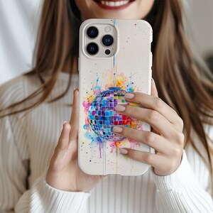 Watercolor Mirrorball Disco Ball iPhone Case, All Sizes iPhone Plus Pro ...