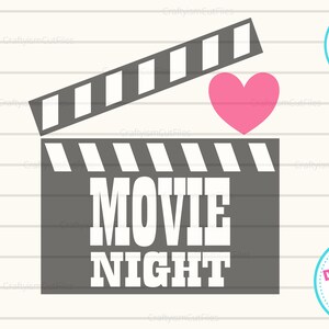Movie Party SVG Bundle, Cinema Sign SVG, at Home Movie Night SVG, Film ...