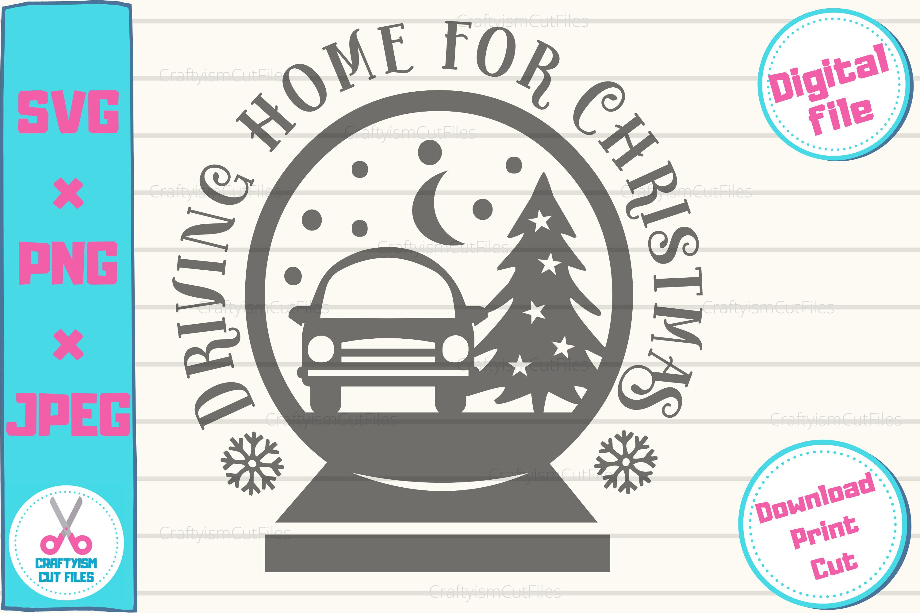 Driving Home for Christmas SVG, Snow Globe SVG, Christmas Home Décor ...