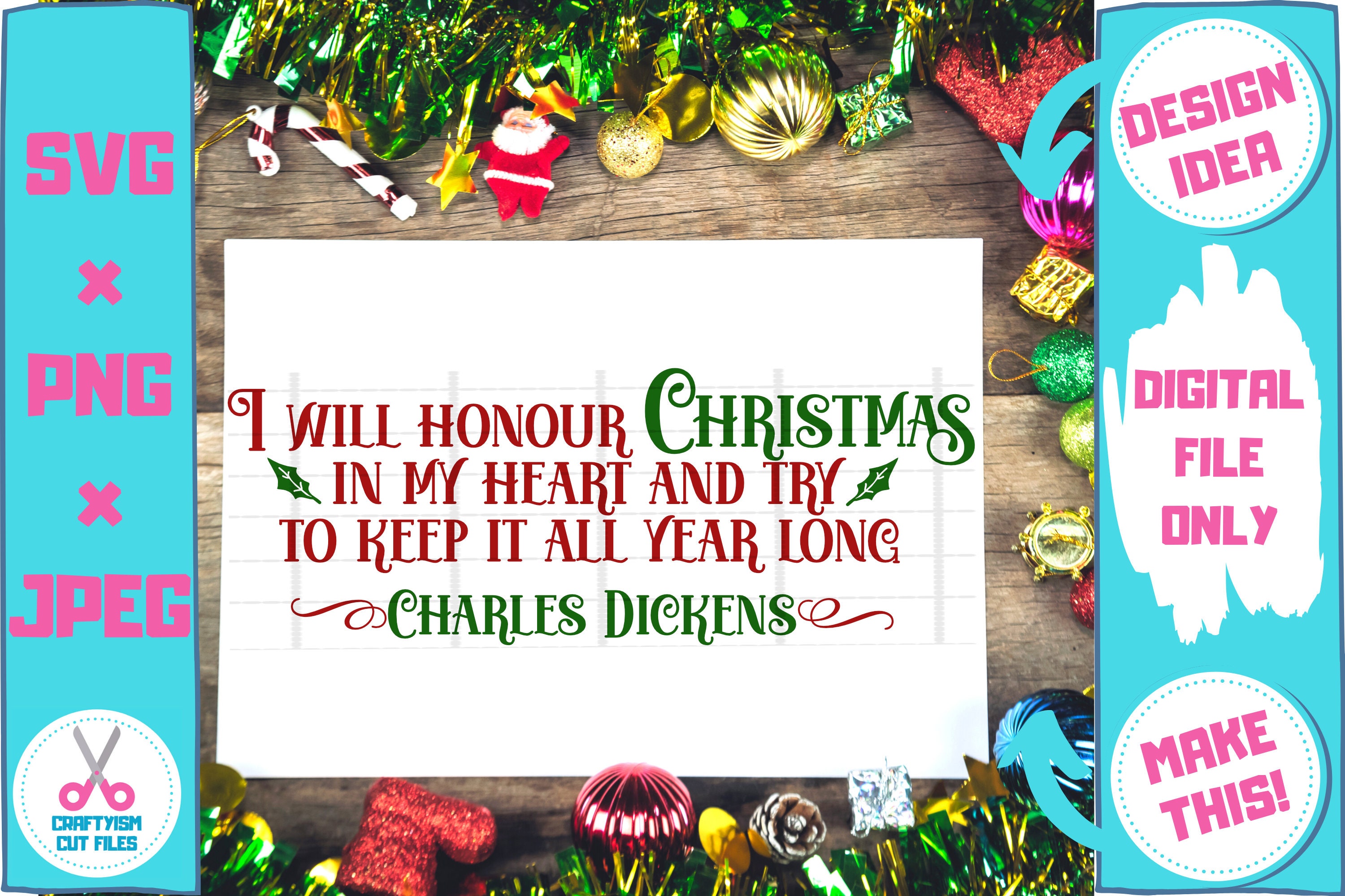 Christmas Carol SVG, Christmas Quote SVG, Book Quote SVG, Traditional ...
