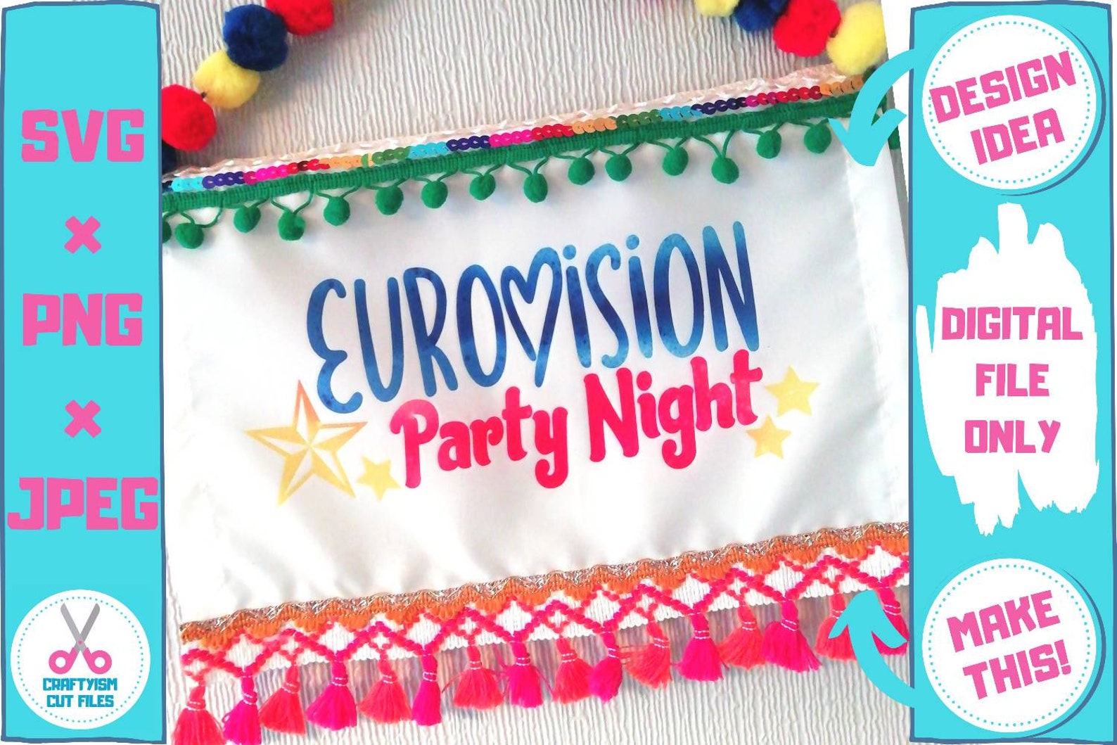 Eurovision Party SVG, Eurovision Song Contest SVG, at Home Party Night ...