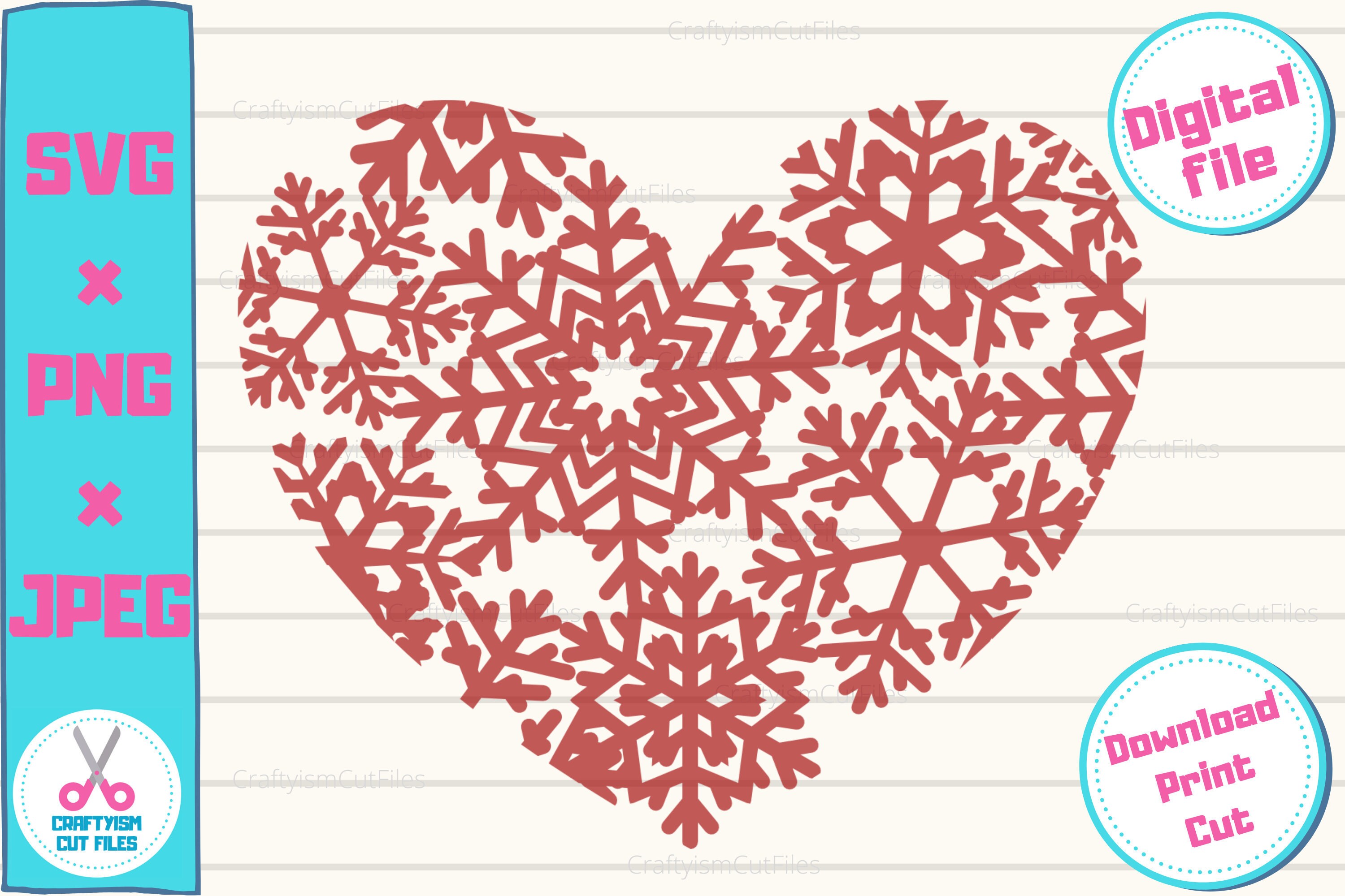 Snowflake Heart Clipart