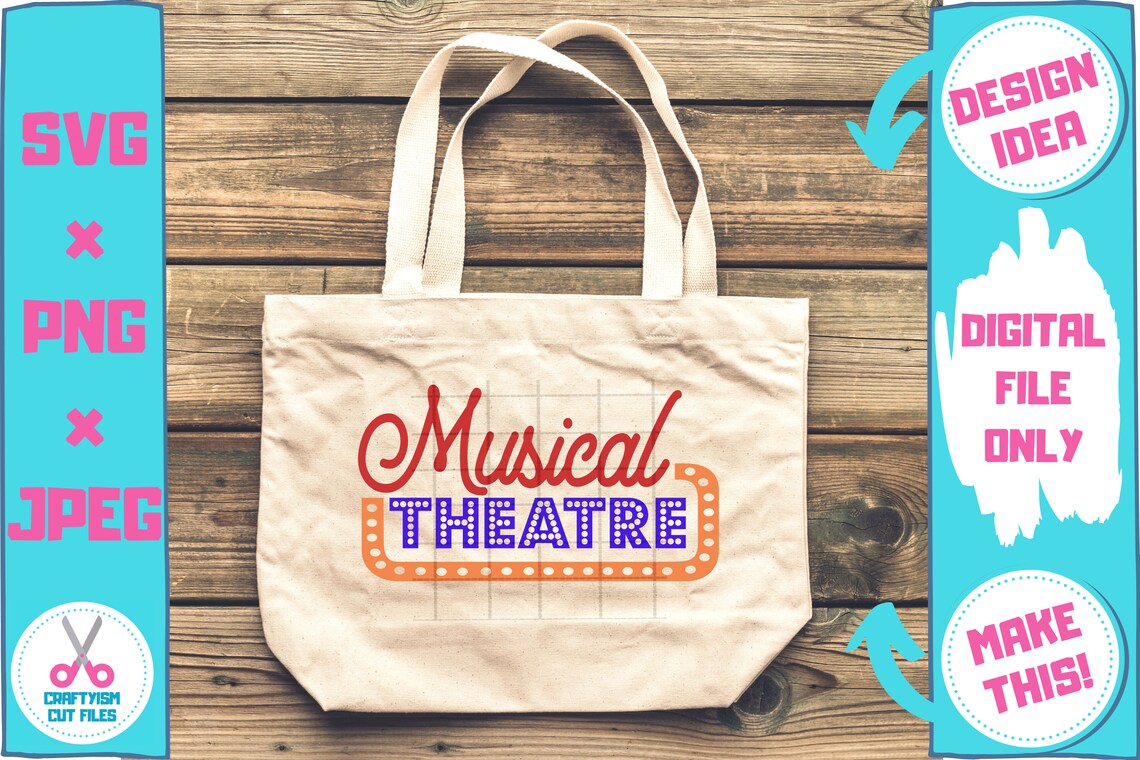 Musical Theatre SVG Show Time SVG Theatre Night SVG Vintage - Etsy