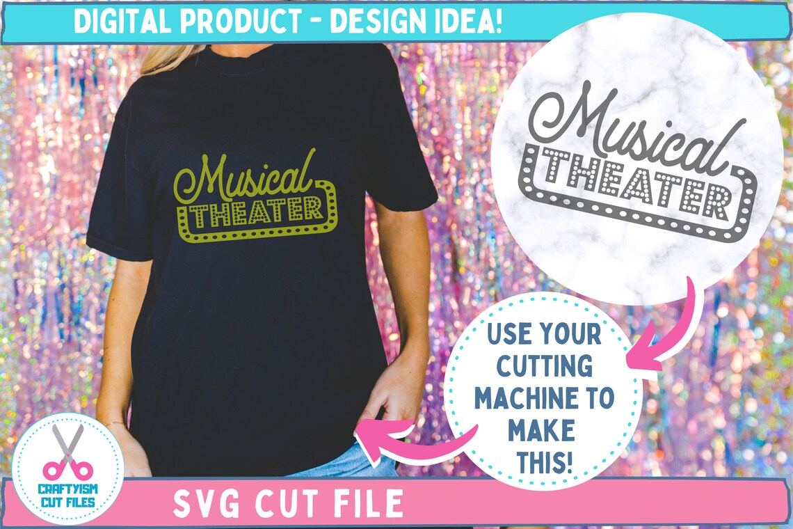 Musical Theater SVG, Drama Club SVG, Theater Night SVG, Vintage Retro ...