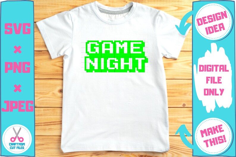 Game Night Retro Graphics SVG Clipart (digital Download) - Etsy