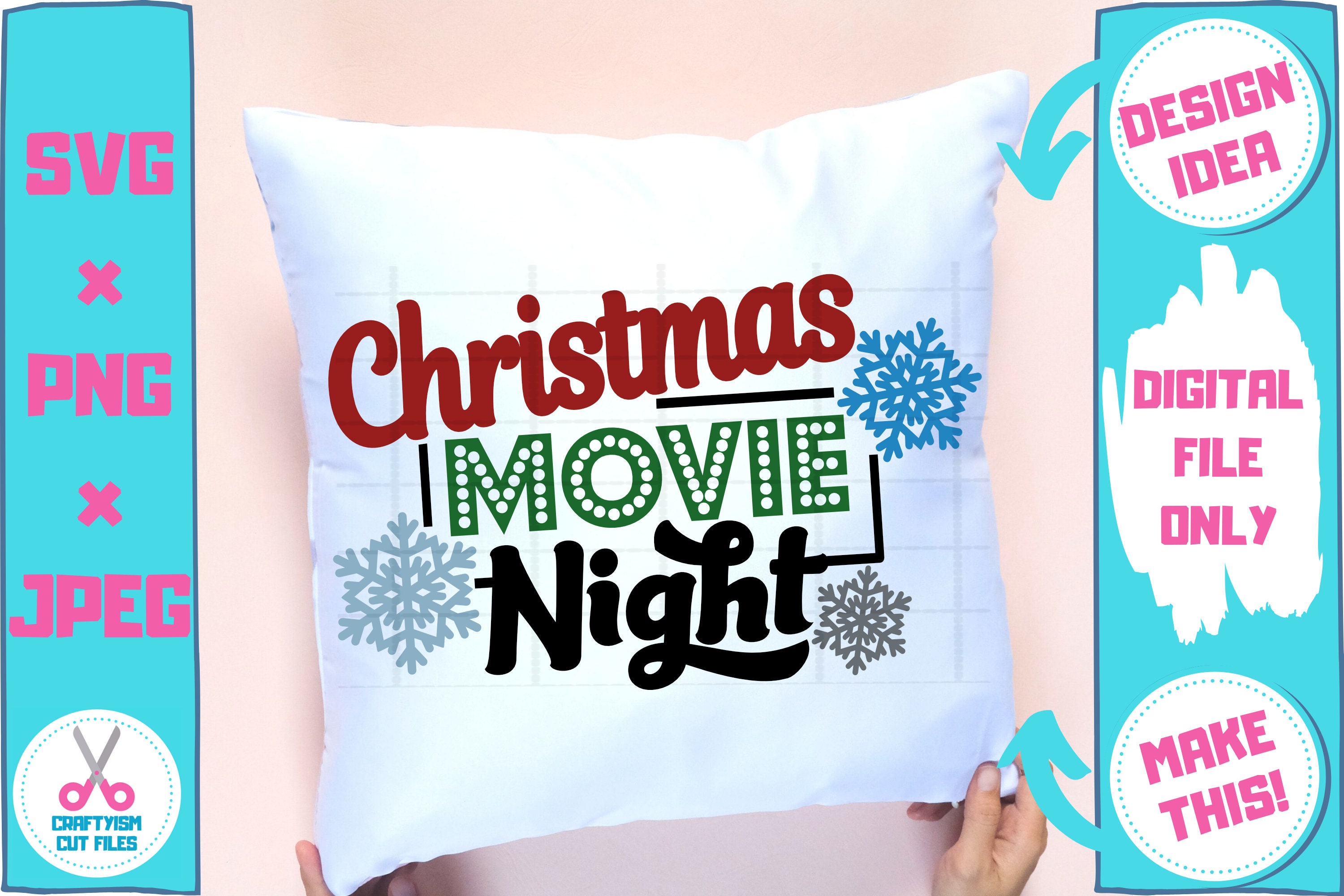Christmas Movie Night SVG, Cinema SVG, Christmas Party Décor, Home ...