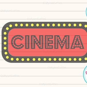 Movie Party SVG Bundle, Cinema Sign SVG, at Home Movie Night SVG, Film ...