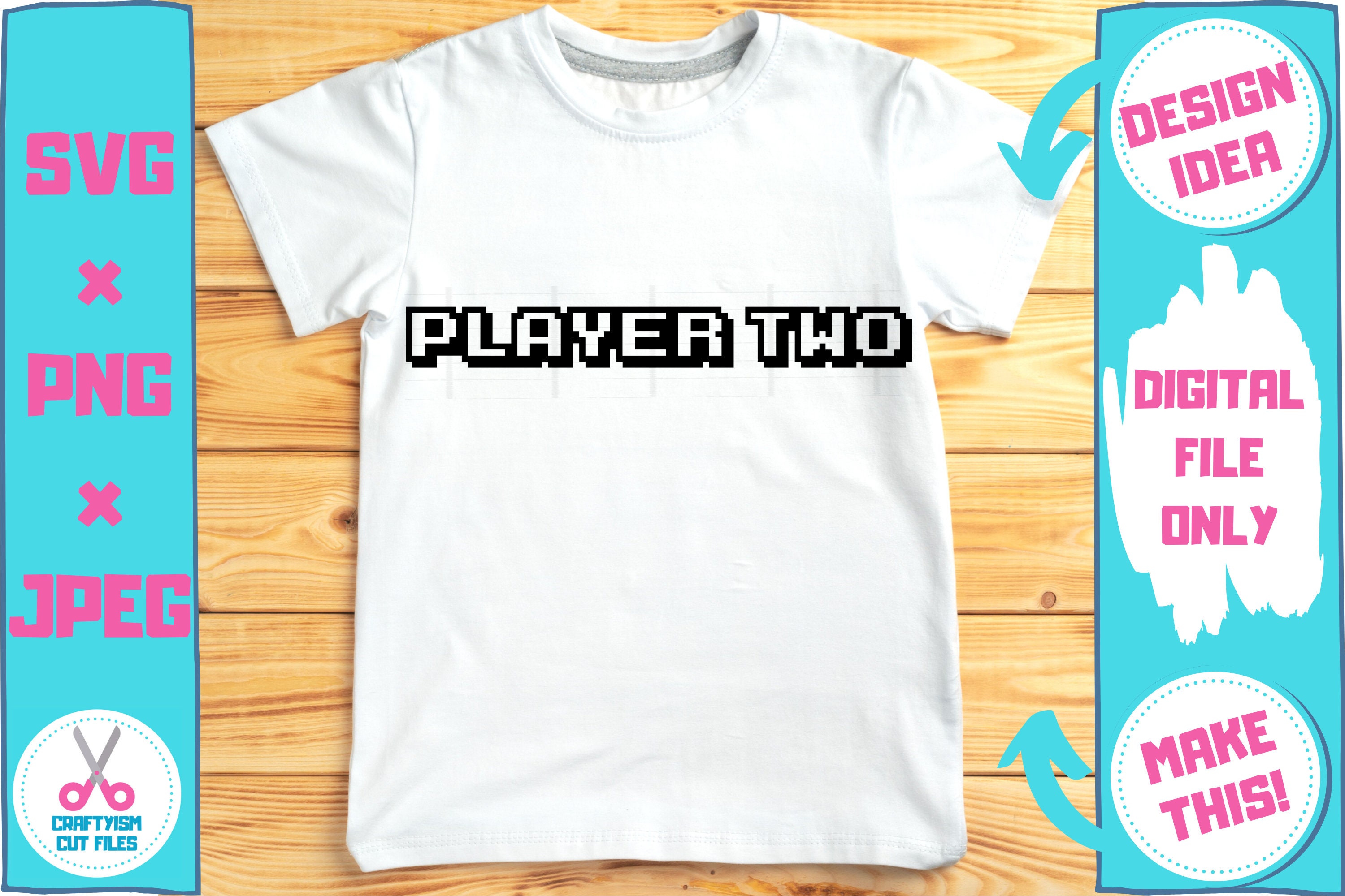 Player One Player Two SVG, Gaming Couple SVG, Video Games Clipart, Cut ...