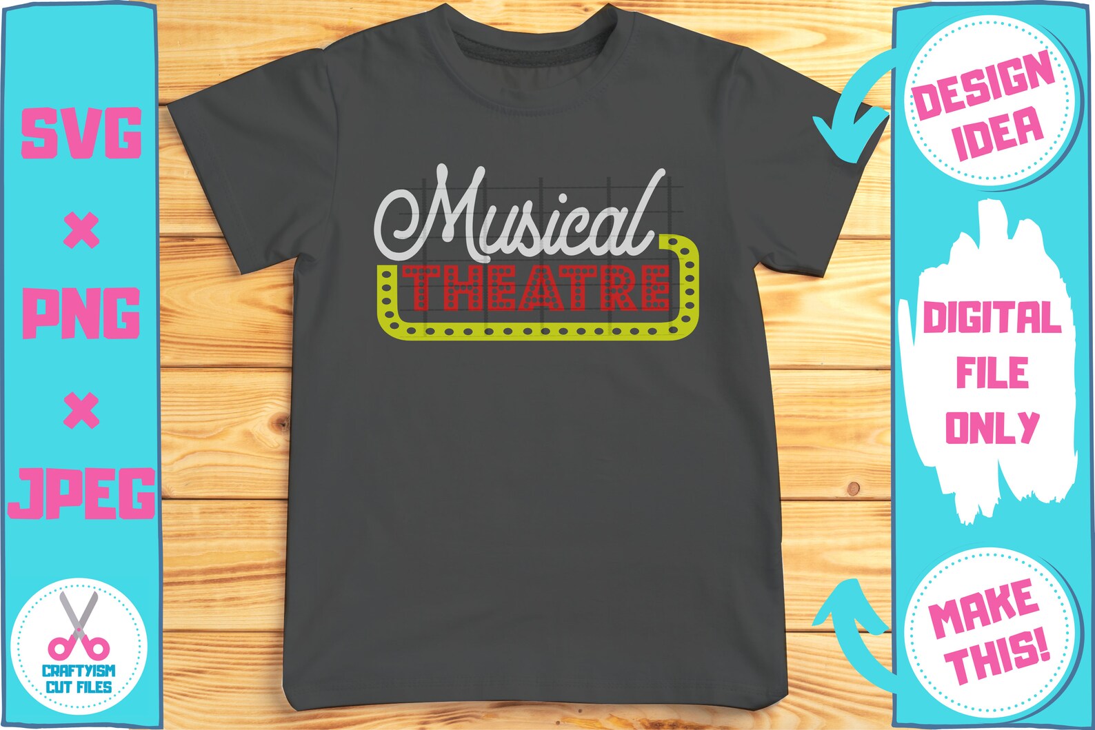 Musical Theatre SVG Show Time SVG Theatre Night SVG Vintage - Etsy