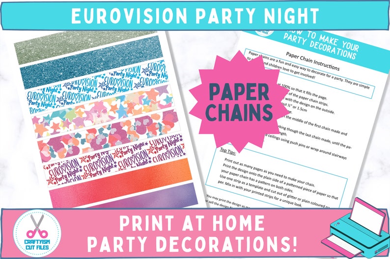 Eurovision Printable Party Decorations Pack, Eurovision Bunting ...