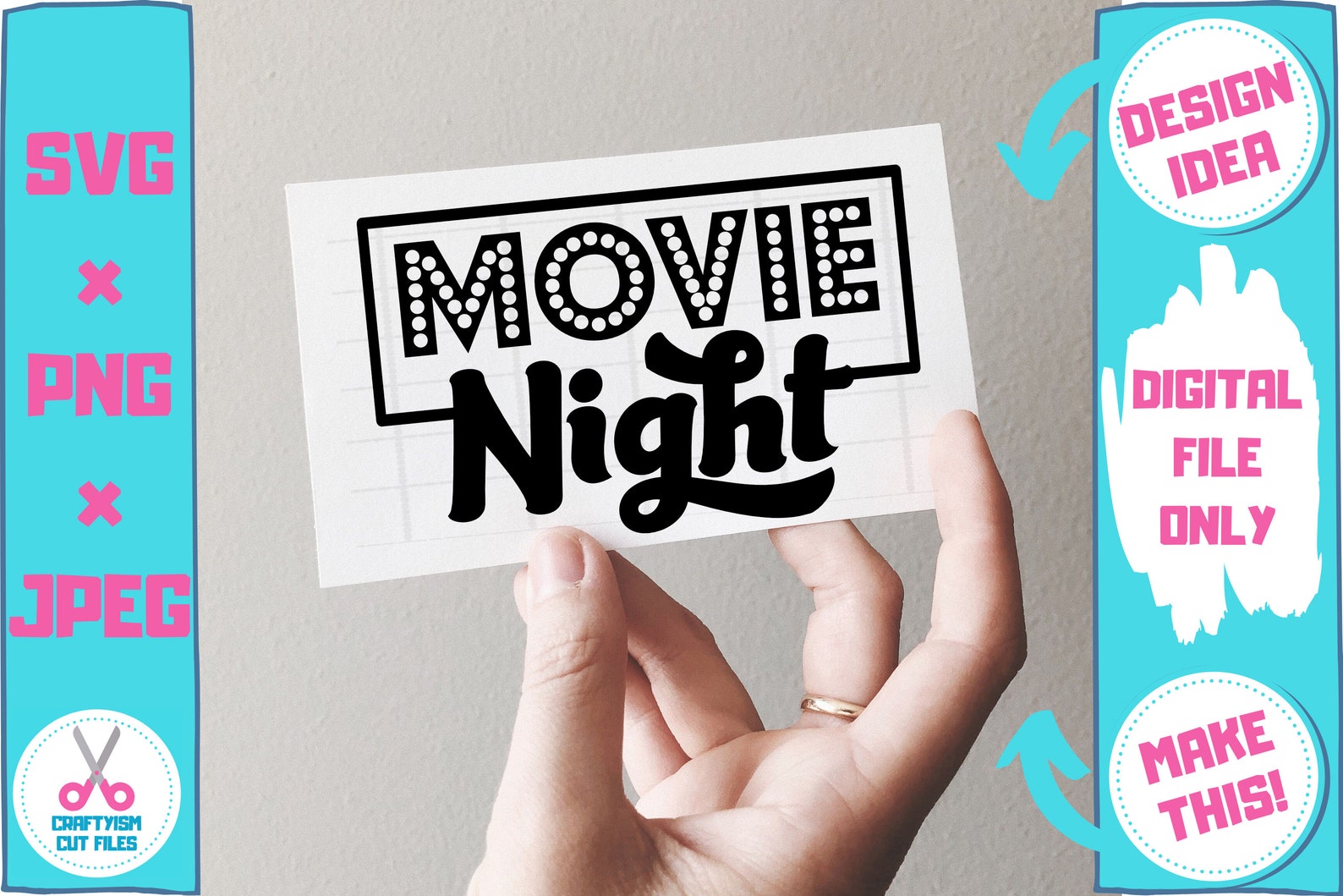 Movie Night SVG Vintage Cinema SVG at Home Movie Night - Etsy