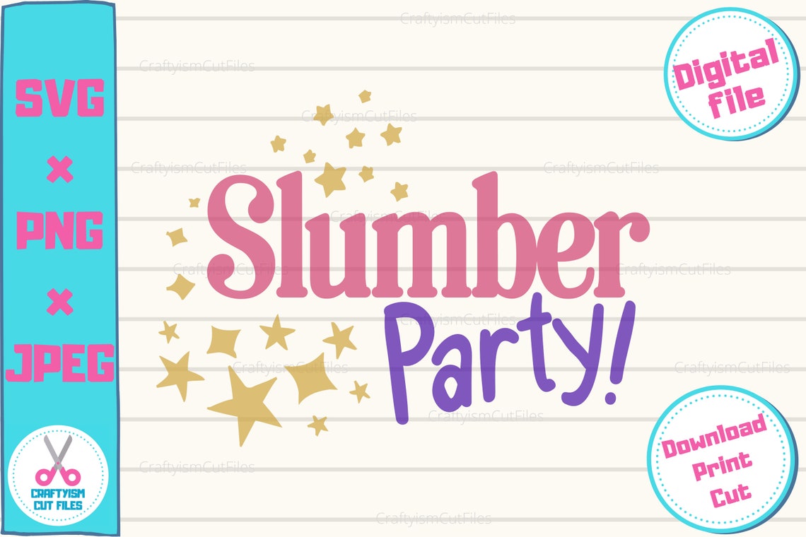 Slumber Party SVG Sleepover SVG Girls Birthday Party SVG - Etsy Hong Kong