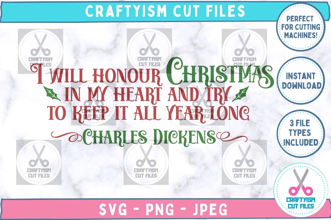 Christmas Carol SVG, Christmas Quote SVG, Book Quote SVG, Traditional ...