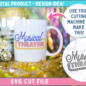 Musical Theater SVG, Drama Club SVG, Theater Night SVG, Vintage Retro ...