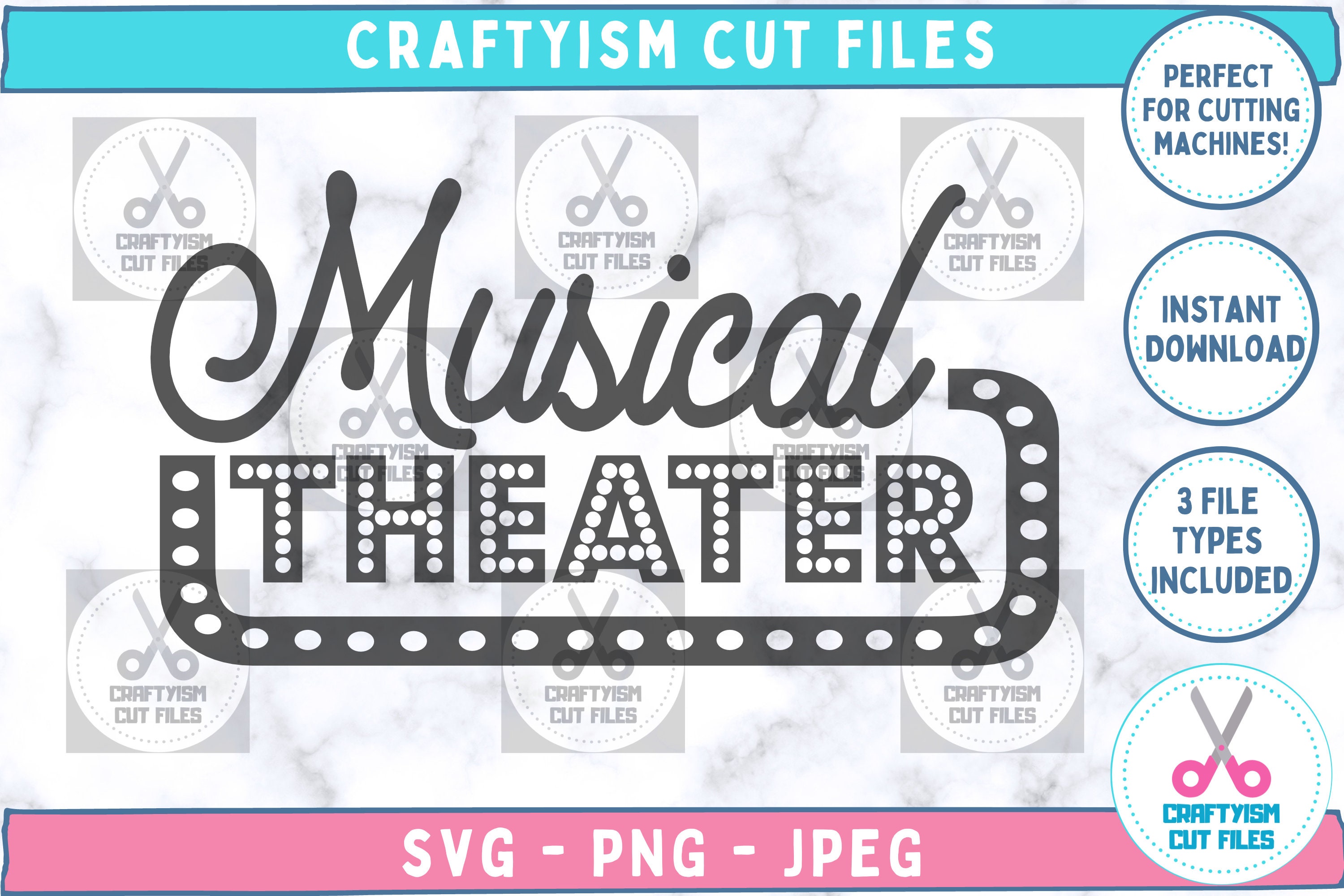 Musical Theater SVG, Drama Club SVG, Theater Night SVG, Vintage Retro ...