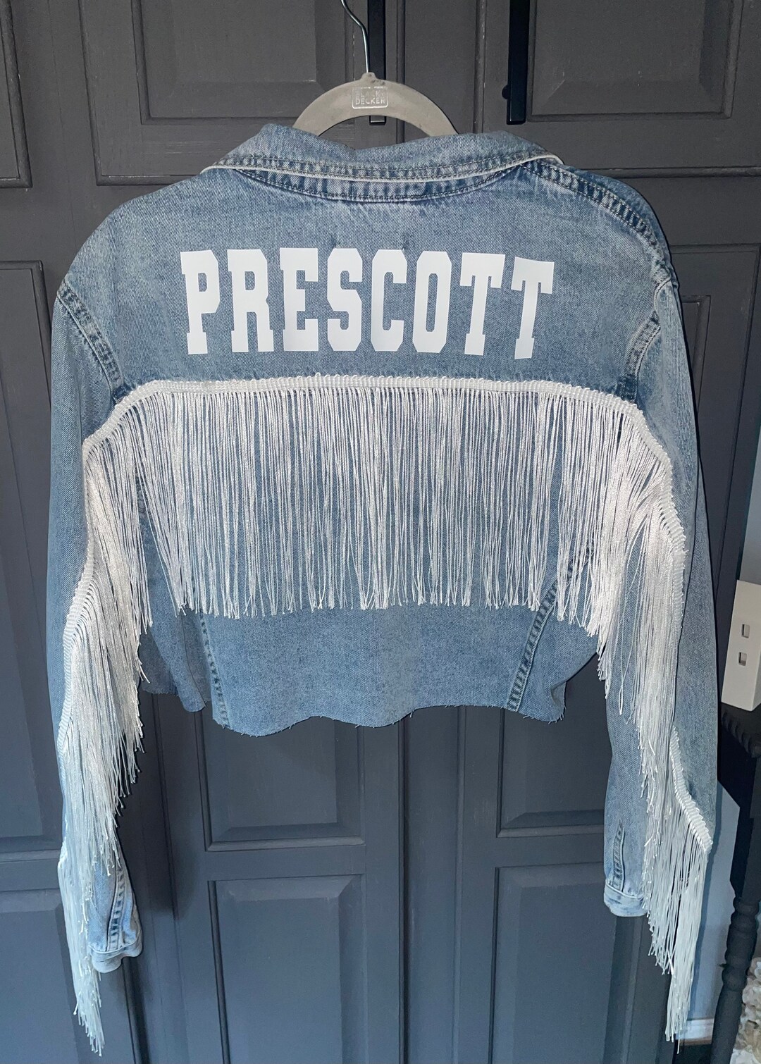 Dak Prescott - Dallas Cowboys- Western Fringe Denim Jacket - Etsy