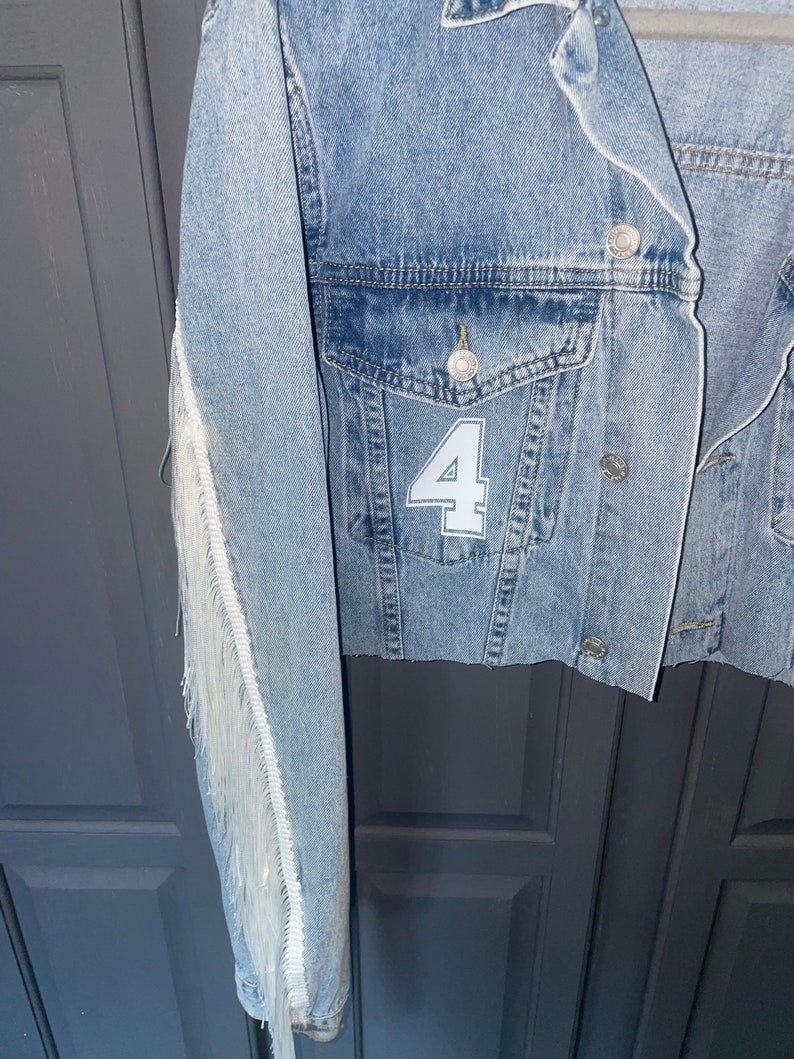 Dak Prescott Dallas Cowboys Western Fringe Denim Jacket - Etsy