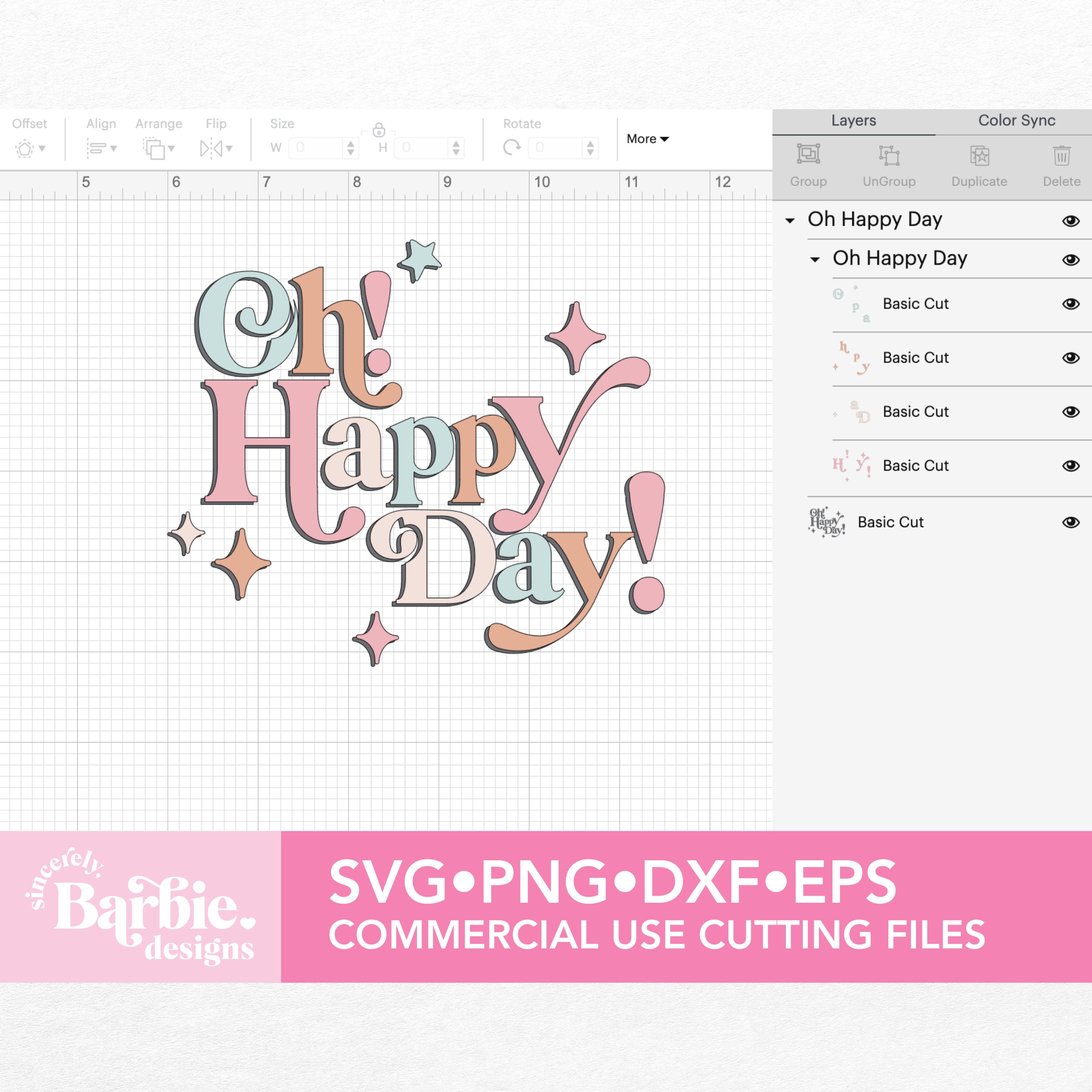 Oh Happy Day SVG File Oh Happy Day File Digital Download - Etsy
