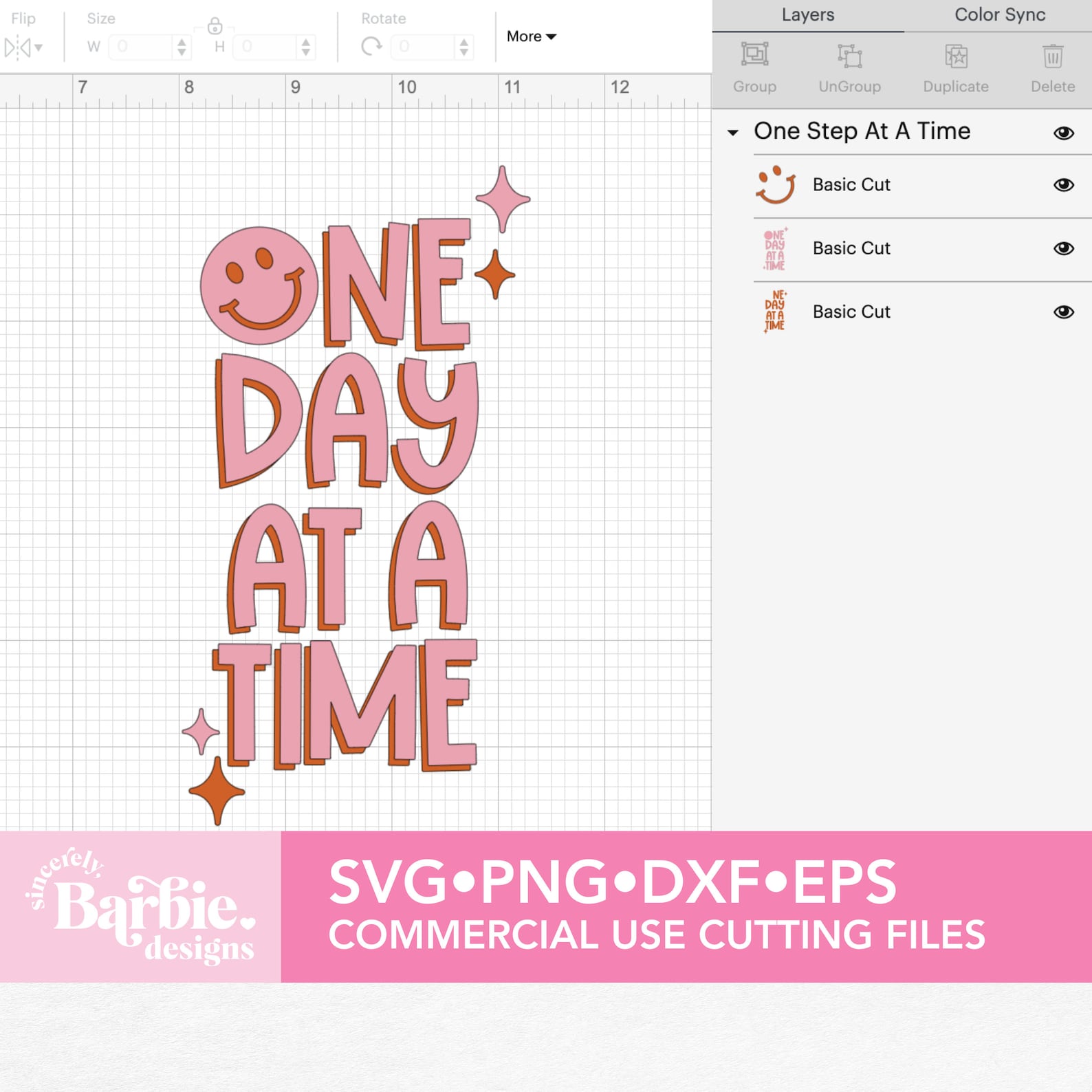 One Day at a Time SVG File Retro One Day at a Time Cut File - Etsy