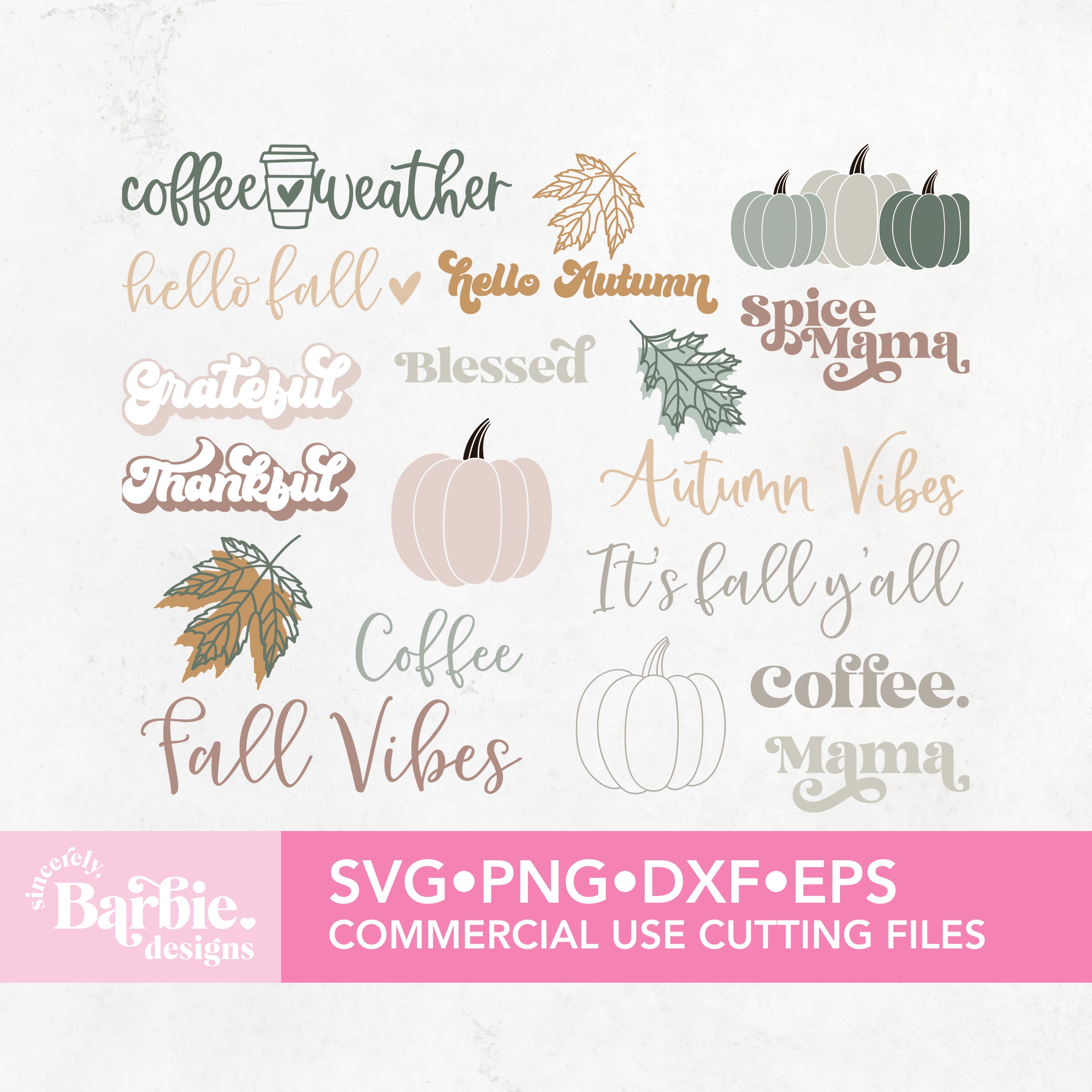 Fall Bundle SVG File Autumn Bundle Cut File Digital Download - Etsy