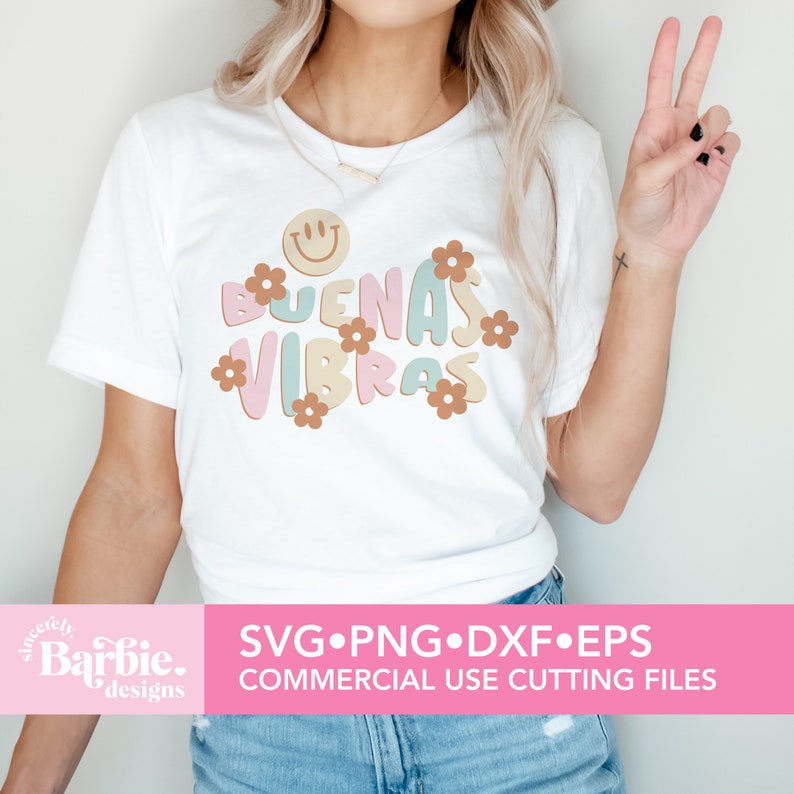 Buenas Vibras good Vibes SVG File Spanish Positive Quotes - Etsy