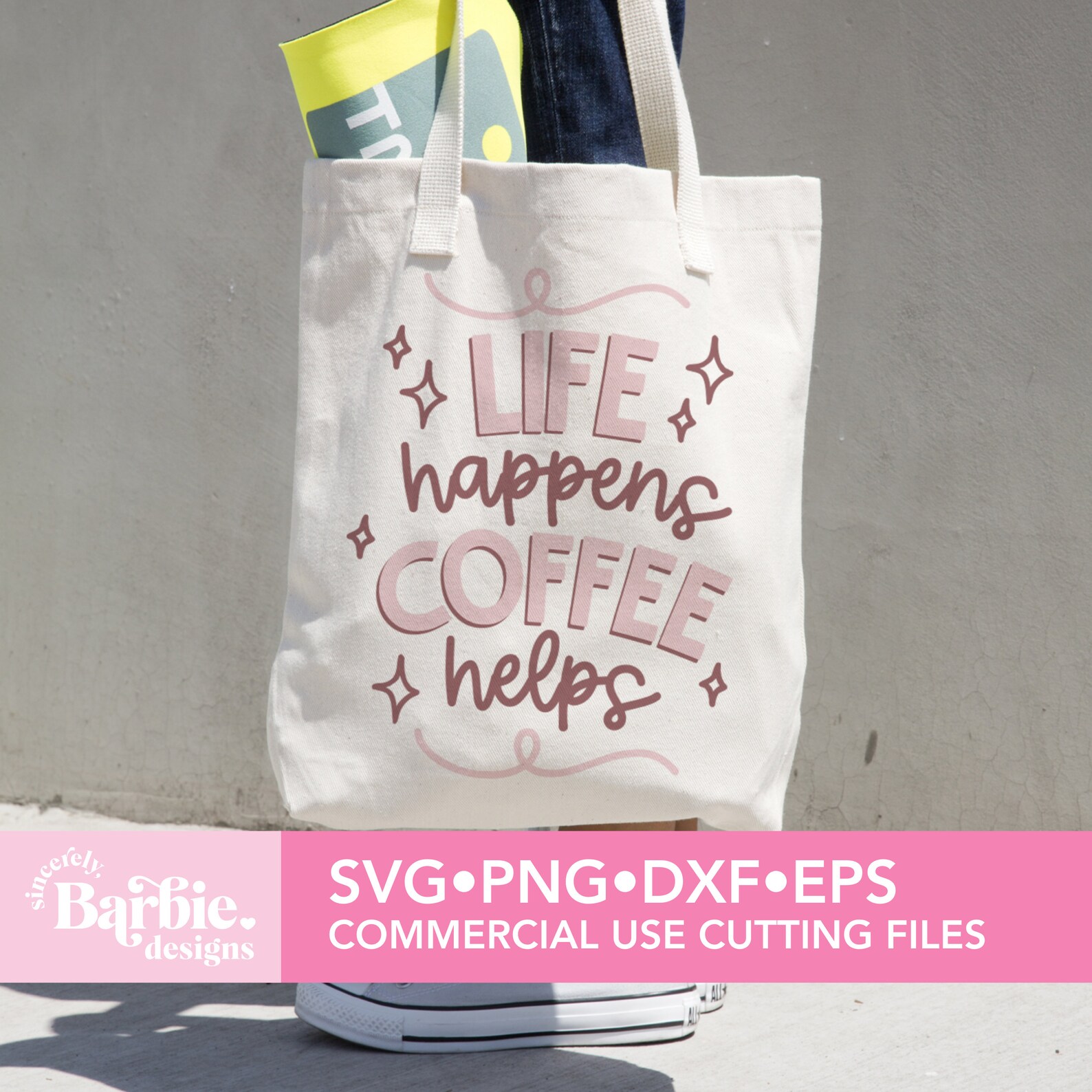 Life Happens Coffee Helps SVG: Coffee Lover Cut File (digital Download ...