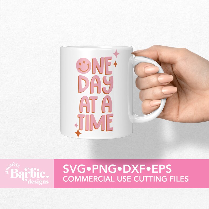 One Day at a Time SVG File Retro One Day at a Time Cut File - Etsy