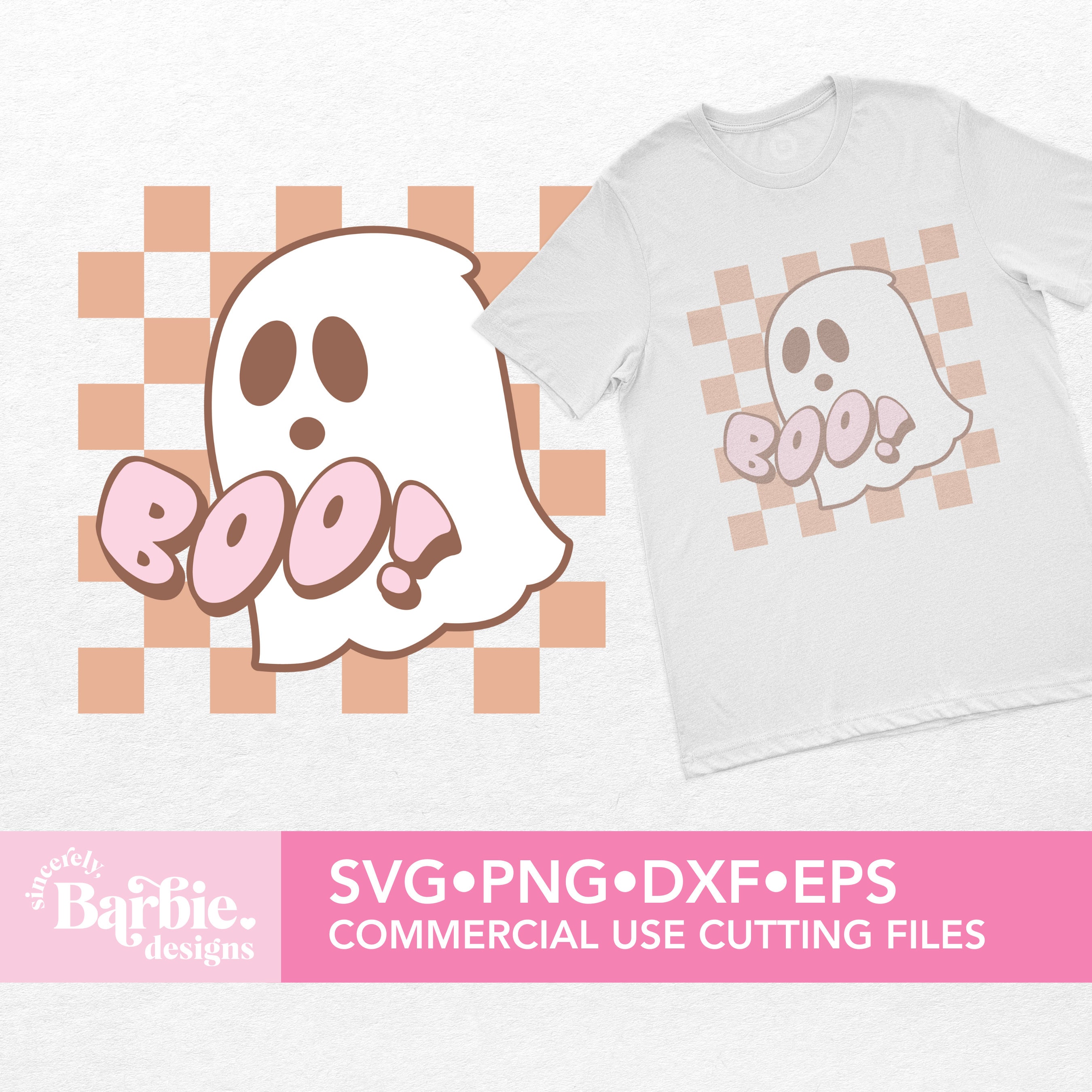 Retro Ghost Svg Png Files Cute Halloween Ghost Svg Png - Etsy