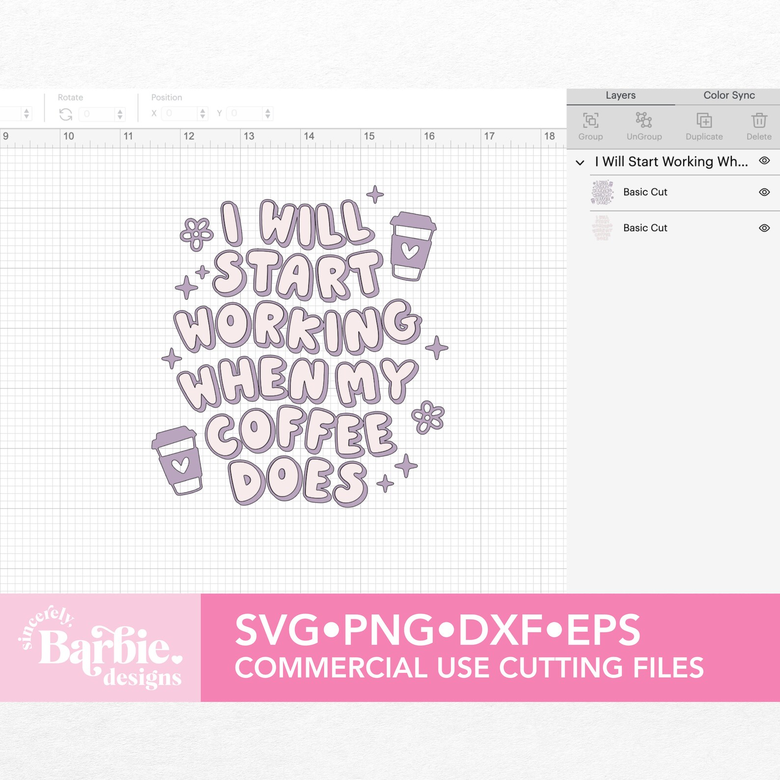 I Will Start Working When My Coffee Does SVG File Coffee - Etsy