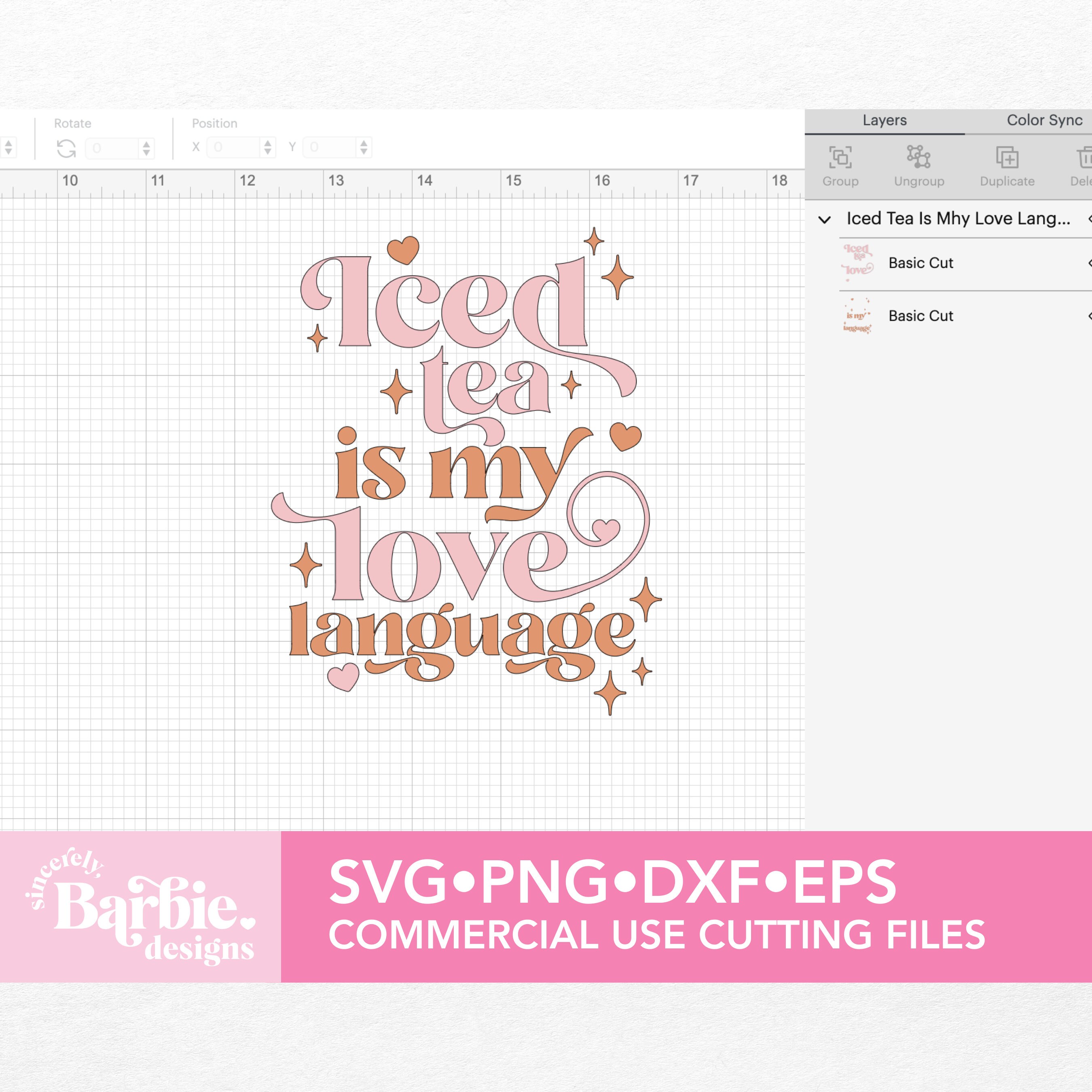 Iced Tea Svg Png Files Iced Tea is My Love Language Digital - Etsy